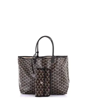 Goyard Pm Saint Louis Tote Coated Canvas - Black