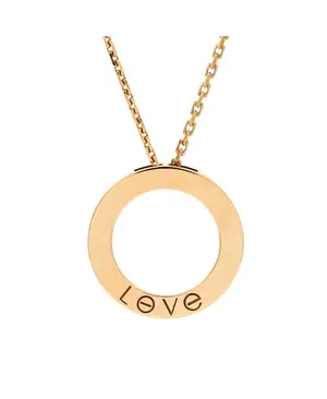 CARTIER Love Pendant Necklace 18k 16.5