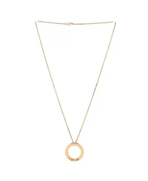 CARTIER Love Pendant Necklace 18k 16.5