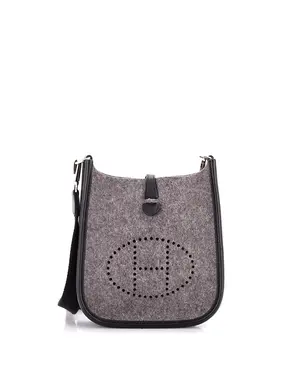 Hermès Tpm Evelyne Bag Gen Iii Felt - Gray