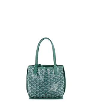 Goyard Mini Anjou Reversible Tote Coated Canvas - Green