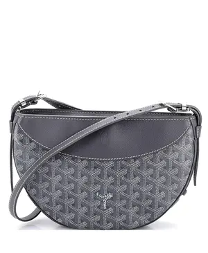 Goyard Hirondelle Shoulder Bag Coated Canvas And Leather - Gray
