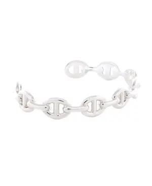 Hermès Medium Chaine D'ancre Enchainee Cuff Bracelet - Sterling Silver