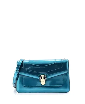 BVLGARI Small Serpenti Forever Shoulder Bag Metallic Leather