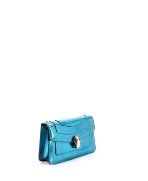 BVLGARI Small Serpenti Forever Shoulder Bag Metallic Leather