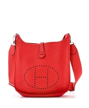 Hermès Pm Evelyne Bag Gen Iii Clemence - Red
