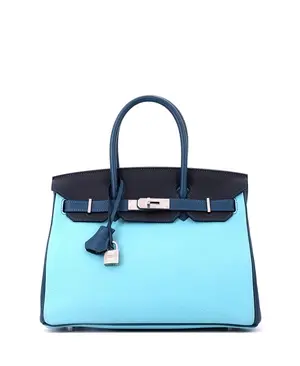Hermès Birkin 30 Handbag Tricolor Togo With Brushed Palladium Hardware