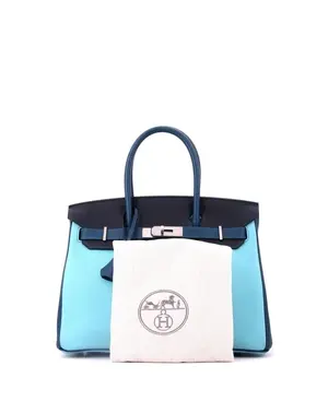 Hermès Birkin 30 Handbag Tricolor Togo With Brushed Palladium Hardware