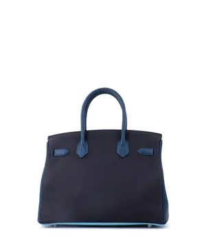 Hermès Birkin 30 Handbag Tricolor Togo With Brushed Palladium Hardware
