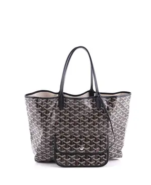Goyard Gm Saint Louis Tote Coated Canvas - Black