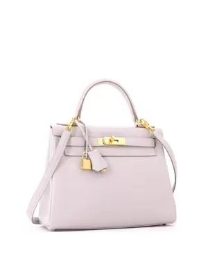 Hermès Kelly 28 Handbag With Gold Hardware - Gris Perle