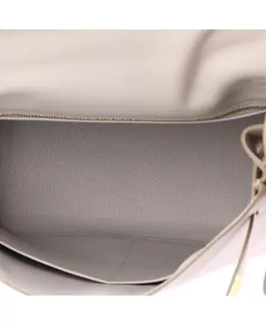 Hermès Kelly 28 Handbag With Gold Hardware - Gris Perle