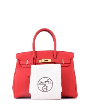 Hermès Birkin 30 Handbag With Gold Hardware - Geranium