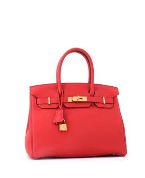 Hermès Birkin 30 Handbag With Gold Hardware - Geranium