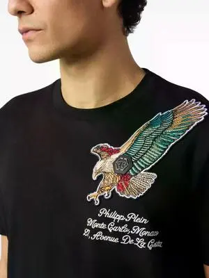 Philipp Plein Round Neck T-shirt Eagle Montecarlo - Black