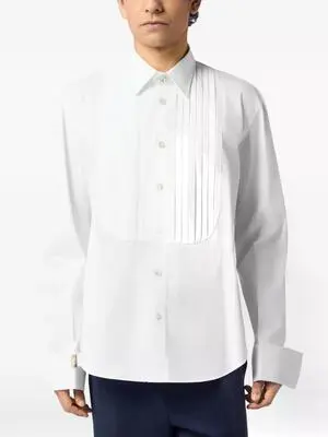 BILLIONAIRE Pleated Shirt - White