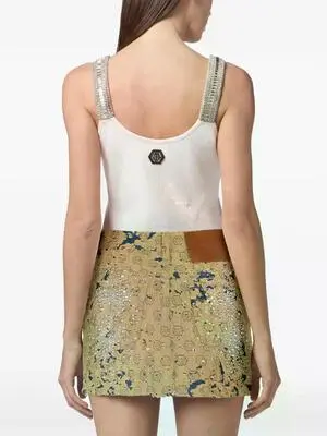 Philipp Plein Jacquard Mini Skirt