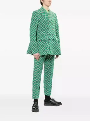 Comme Des Garçons Floral-print Trousers