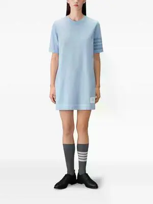 Thom Browne 4-bar Jersey Mini Dress - Blue