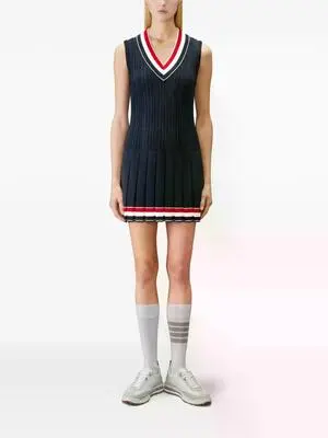 Thom Browne Striped Cable Mini Dress - Blue