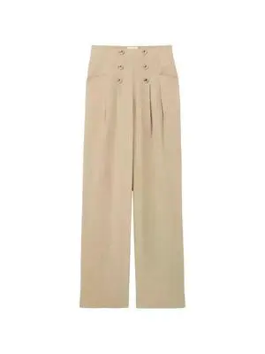 Claudie Pierlot Pleated Wide-leg Trousers