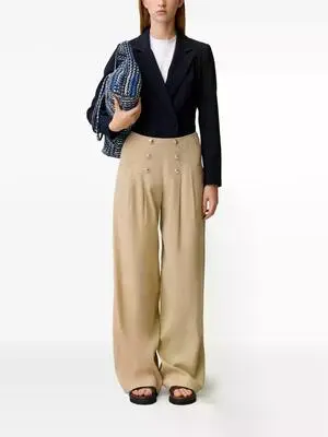 Claudie Pierlot Pleated Wide-leg Trousers