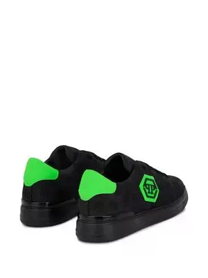 Philipp Plein Monogram Jacquard Low Top Sneakers - Black
