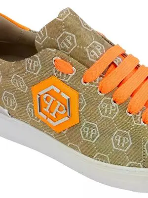 Philipp Plein Jacquard Monogram Low-top Sneakers - Brown