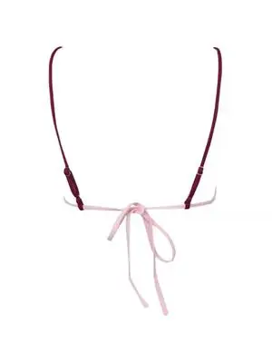 LESLIE AMON Garis Trimmed Bikini Top