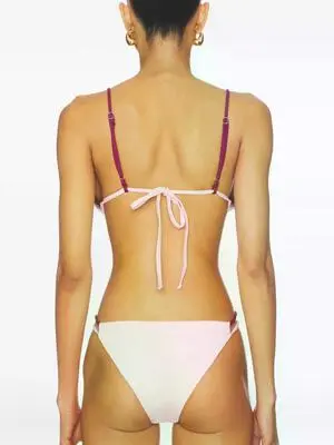 LESLIE AMON Garis Trimmed Bikini Top