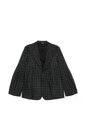 Comme Des Garçons Windowpane Check Tailored Blazer
