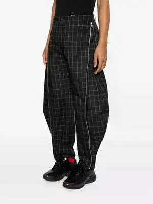 Comme Des Garçons Windowpane Check Zip Trousers