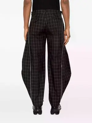 Comme Des Garçons Windowpane Check Zip Trousers