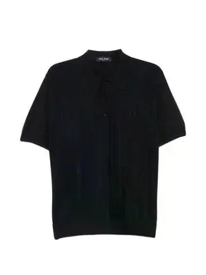 Fred Perry Tonic Waffle Polo Shirt - Black