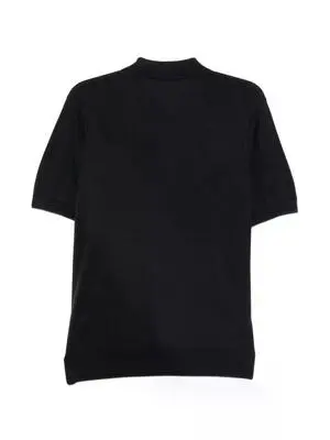 Fred Perry Tonic Waffle Polo Shirt - Black