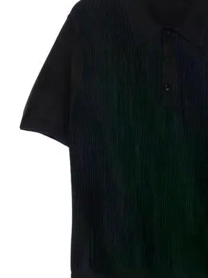 Fred Perry Tonic Waffle Polo Shirt - Black