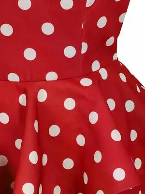 Fiorucci Polka-dot Peplum Mini Dress