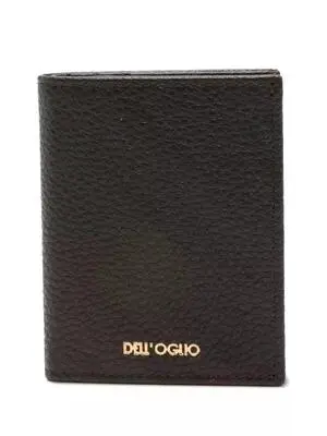 DELL'OGLIO Grained Bi-fold Wallet - Brown