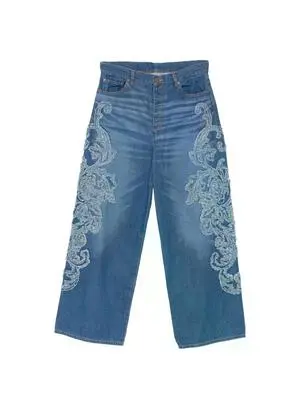 TAAKK Floral-appliqué Jeans