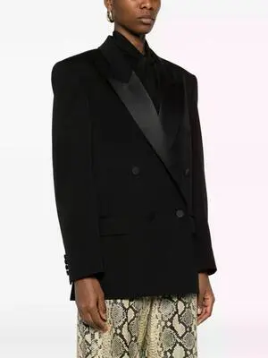Saint Laurent Double-breasted Peak-lapel Blazer
