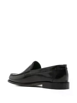 VINNY'S Textured Loafers - Black