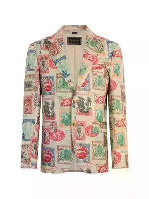 BILLIONAIRE Printed Linen Blazer