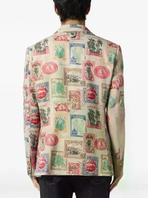 BILLIONAIRE Printed Linen Blazer