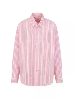 Marni Striped Poplin Shirt With Neck Strap