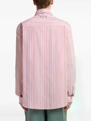 Marni Striped Poplin Shirt With Neck Strap