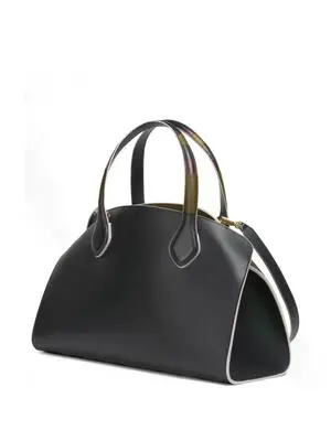 Marni Leather Shoulder Bag With Contrast Edges