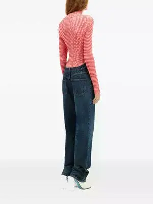 JEAN PAUL GAULTIER Gingham-pattern Asymmetric Top