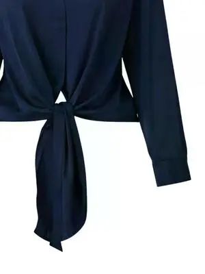 NOUVELLE SILK95FIVE Tie-front Top