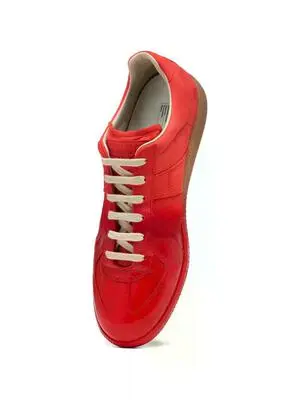 MAISON MARGIELA Replica Leather Sneakers - Red