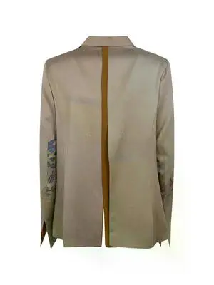 IBRIGU Floral-print Double-breasted Blazer
